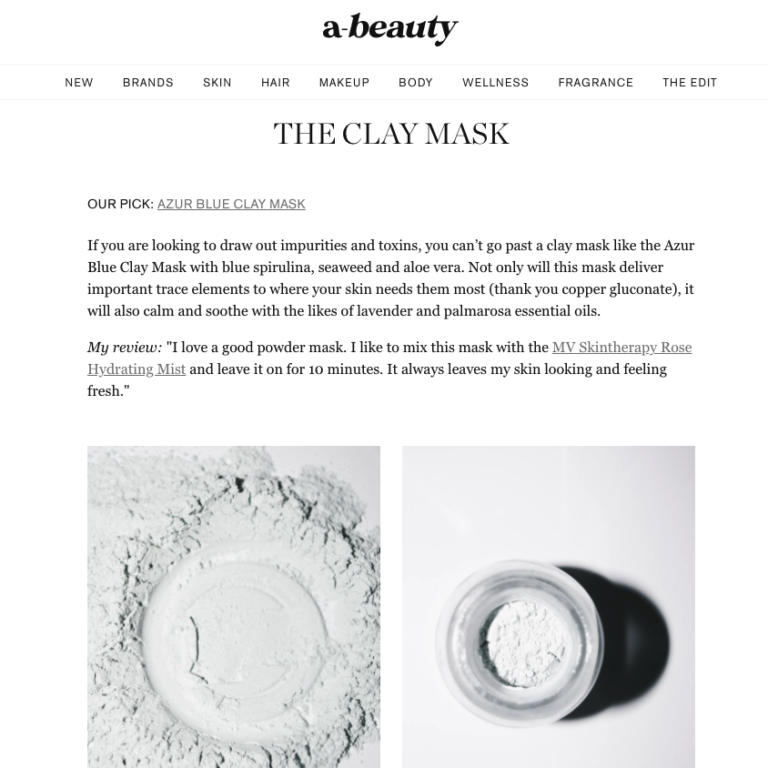 Blue Clay Face Mask - Australian Natural Refillable Skincare